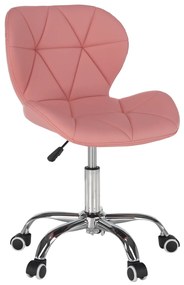 Designová kancelářská židle NOMI - růžová ekokůže