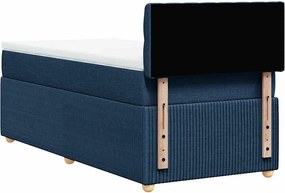 Box spring postel s matrací modrá 80x200 cm textil 3287296