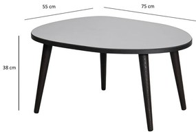 Konferenční stolek Gusto Black s tmavým sklem