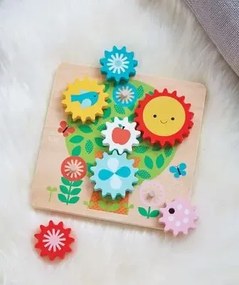 Petit Collage Puzzle ozubená kolečka stromeček / od 18 měsíců