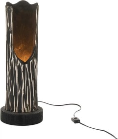 Stojací dřevěná lampa Paulownia Black 1 - Ø 20*51 cm