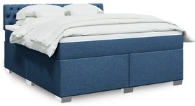Box spring postel s matrací modrá 180x200 cm textil 3288280