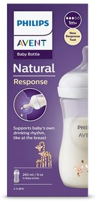 Láhev Avent Natural Response 260 ml +1m žirafa