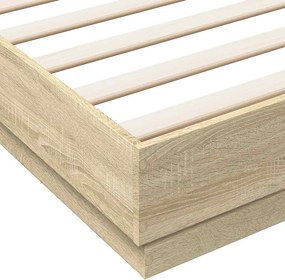 Rám postele dub sonoma 200 x 200 cm kompozitní dřevo 3209830