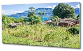 Wallmuralia Moderní skleněný obraz z fotografie Jezero Malavi 100x50