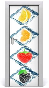 Fototapeta na dveře samolepící ovoce a led 85x205 cm