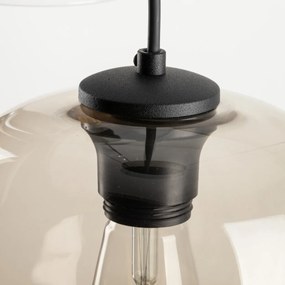 TK Lighting Černý závěsný lustr Elio pro žárovku 3x E27 TK5973
