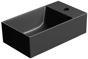 GSI KUBE X keramické umývátko 40x23cm, pravé/levé, černá mat - 9484126
