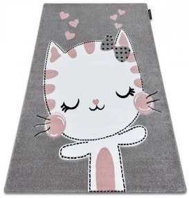 Dětský kusový koberec Kitty šedý 160x220cm