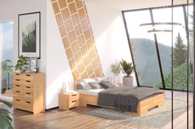 Prodloužená postel s úložným prostorem Spektrum - buk   , Buk přírodní, 120x220 cm