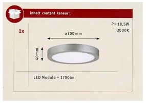 Paulmann 70655 - LED/17W Stropní svítidlo LUNAR 230V