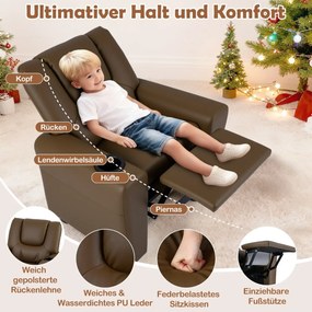 Costway Dětské křeslo s relaxační funkcí a polohovatelným opěradlem