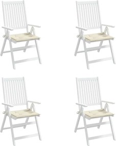 Podušky na zahradní židli 4 ks krémové 50x50x3 cm látka oxford 314042