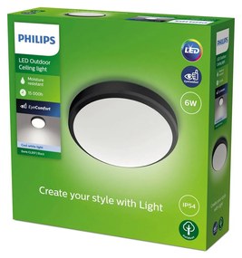 Philips Doris LED venkovní světlo IP54 4000K černá
