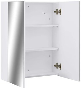 vidaXL 323607 Marketos Bathroom Mirror Cabinet White 60x15x75 cm MDF
