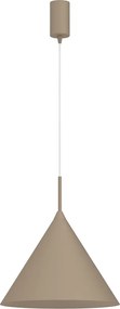 Závěsné svítidlo Capital, 1x tmavě obéžové kovové stínítko, (fi 32cm), be