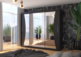 ADRK Furniture Skříň s posuvnými dveřmi a zrcadlem DIEGO 250 ADRK-SW-DIE-B-250