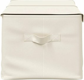 Úložný box textil 50 x 30 x 25 cm krémový 332916