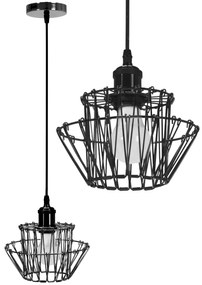 Toolight - Závěsné svítidlo 36cm E27 60W APP941-1CP, černá, OSW-05663