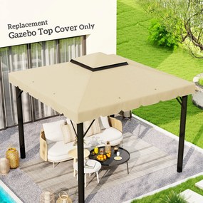 Náhradní plachta Outsunny pro altán s rozměry 3 x 3 m - Vysoce hustý polyester 170 g/m²
