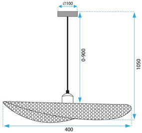 Toolight Stropní svítidlo APP1469-1CP BLACK/GOLD