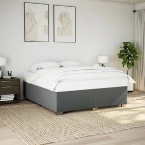 Rám postele bez matrace tmavě šedý 180 x 200 cm textil 3284493