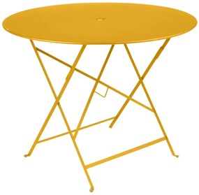 OnaDnes -20% Žlutý kovový skládací stůl Fermob Bistro Ø 96 cm