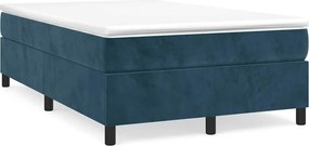 Box spring postel s matrací tmavě modrá 120 x 200 cm samet 3144673