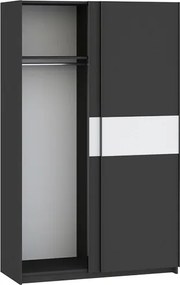 Šatní skříň Argalo 120, antracit / bílá