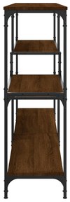 Konzolový stolek hnědý dub 160 x 32 x 95 cm kompozitní dřevo