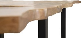 Jídelní rozkládací stůl Edge 180/280 cm z masivu hnědý/černý