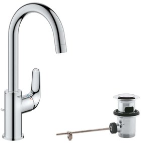 Grohe Swift - Umyvadlová baterie, s výpustí, studený start, chrom 24330001