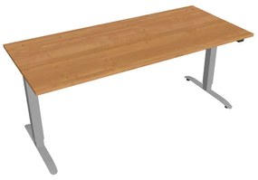 Elektr. nastavitelný stůl 180x80 - HOBIS MOTION  MS 2 1800 Dekor stolové desky: olše, Barva kovové podnože: stříbrná