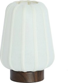 Bílá kovová stolní lampa s textilním stínidlem (výška 29 cm) Bibia – Light & Living