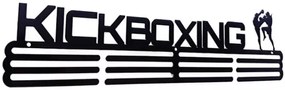 Walenty Kovový nástěnný věšák na medaile Kickboxing  3 rozměry, různé barvy Barva: černá, Rozměr: Délka 40cm