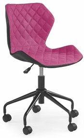 HALMAR MATRIX dětská židle černá/růžová (1058)