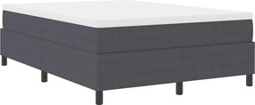 Postel s boxspringem Tmavě šedá a bílá 140 x 200 cm 3337468