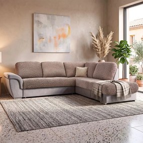 Bielastické potahy MODULO oříškové opěrný polštář S (60-90 cm x 50-80 cm)