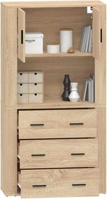 Skříň highboard dub sonoma kompozitní dřevo 3185386