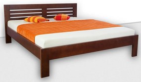 Krajča Manželská postel z masivu Vanesa 180 x 200 cm Povrchová úprava: Černá, Druh dřeva: Smrk