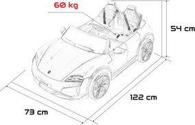 Elektrické autíčko Porsche Taycan Turbo S bílé