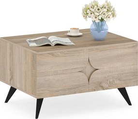 Costway Moderní konferenční stolek s úložným prostorem Farmhouse Accent Table