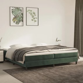 Rám postele s boxspringem tmavě zelená 200 x 200 cm samet 3120793