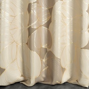 ZATEMŇOVACÍ ZÁVĚS NA KROUŽCÍCH FREESIA 140X250 CM BÉŽOVÁ