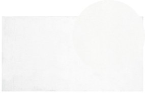 Koberec z umělé zaječí kožešiny 80 x 150 cm bílý MIRPUR Beliani