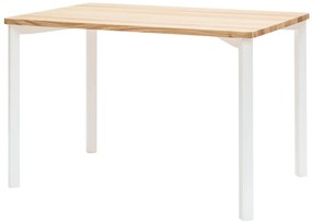 OnaDnes -20% Dřevěný jídelní stůl RAGABA TRIVENTI II. 120 x 80 cm s bílou podnoží