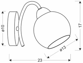 Nástěnná lampa NESTOR 1xE27/40W/230V mosaz