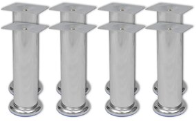 Kulaté nohy na pohovku 8 ks chrom 180 mm 279099