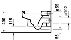 Duravit Vero - Závěsné WC 37x54 cm, černá 2217090864