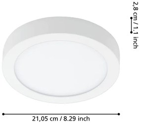 Eglo 900103 - LED Stmívatelné koupelnové svítidlo FUEVA-Z  LED/16,5W/230V IP44